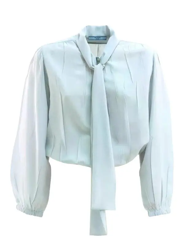 Prada Tie-neck Blouse - Blue