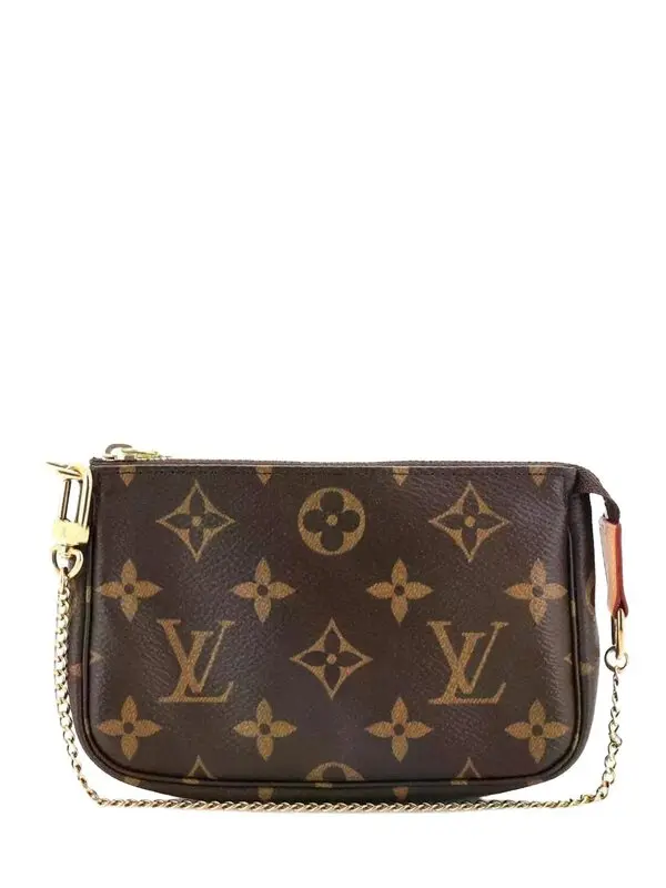 LOUIS VUITTON Pochette Accessoires Monogram Canvas Mini Clutch - Brown