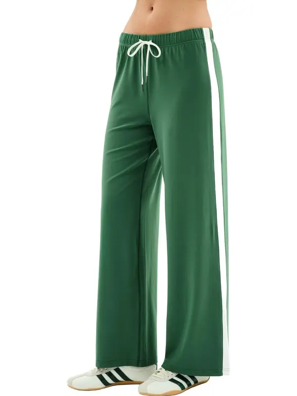 Splits59 Willow Airweight Wide Leg Pant - Arugula/white
