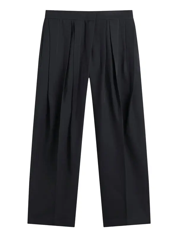JIL SANDER Pleated Trousers - Navy