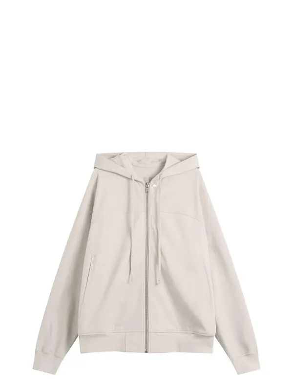 Rick Owens Zip-up Hoodie - Pearl