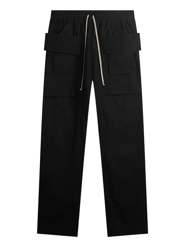 Rick Owens Creatch Cargo Trousers With Drawstring - Black
