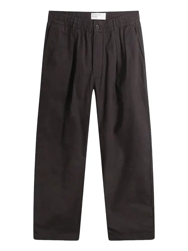 Universal Works Summer Canvas Pleated Track Pant - Licorice
