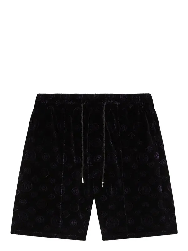 Casablanca Monogram Velour Shorts - Silver