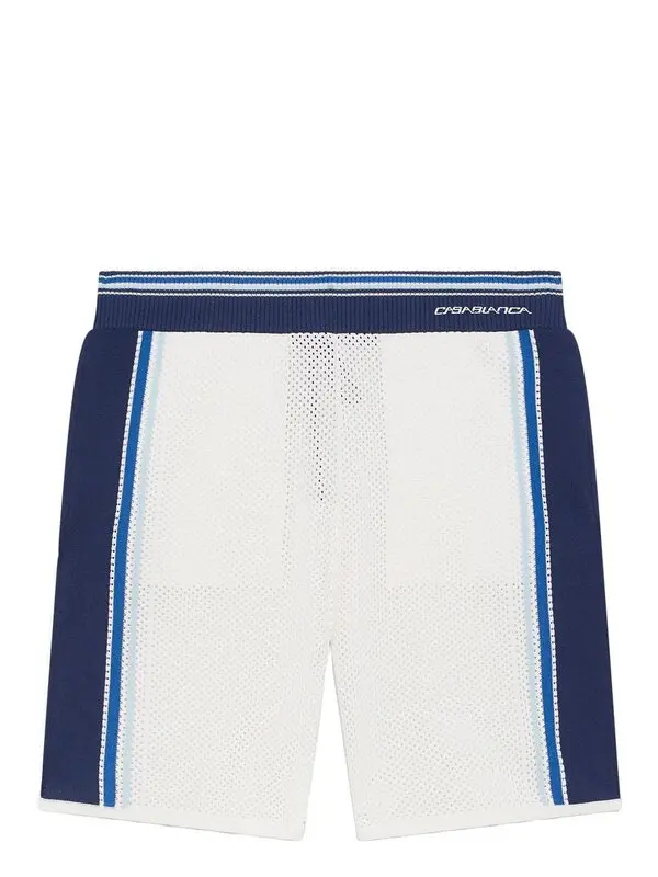 Casablanca Striped Mesh Track Shorts - Blue