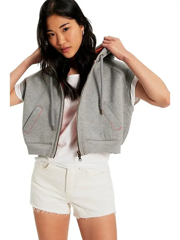 Free People We The Free Pop Layer Vest - Heather Grey Combo