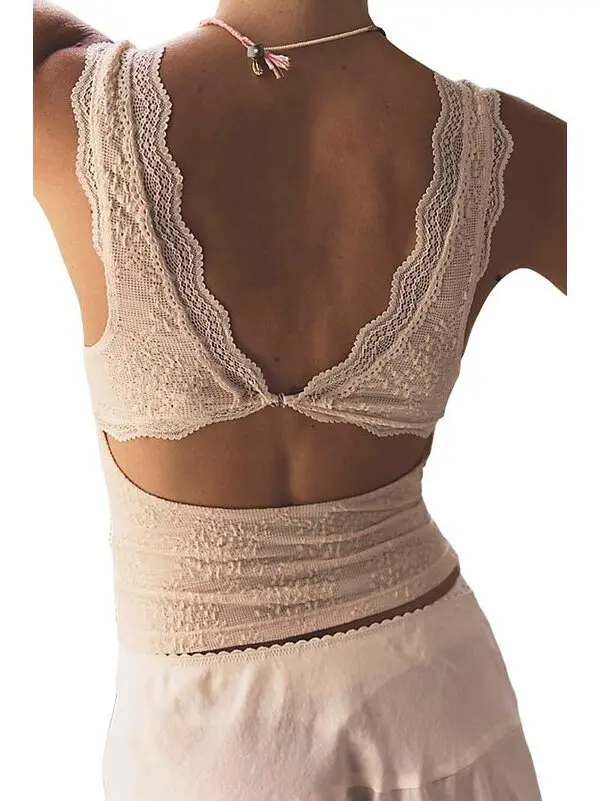 Free People Loved You First Lace Cami - Pink Shell