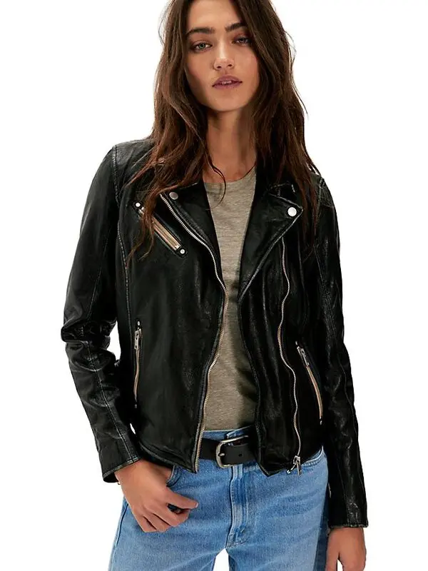MAURITIUS LEATHER Sofia Moto Leather Jacket - Black