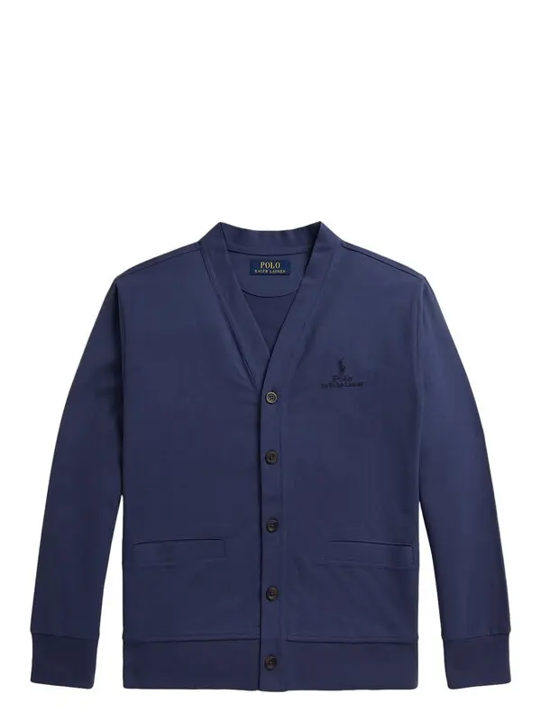 Ralph Lauren Big Fit Cotton Jersey Cardigan - Light Navy