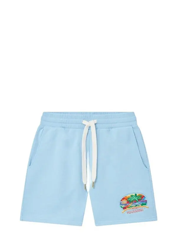 Casablanca Casa Phantastica Embroidered Sweatshorts - Blue