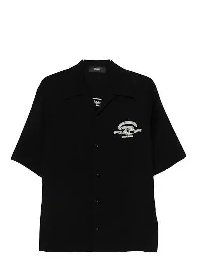 Amiri Eagle Camp Shirt - Black