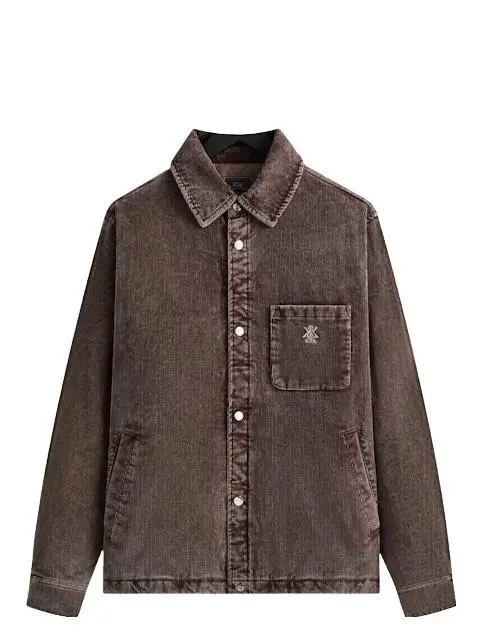 Kith Washed Corduroy Brixton Puffed Shirt Jacket - Saddle