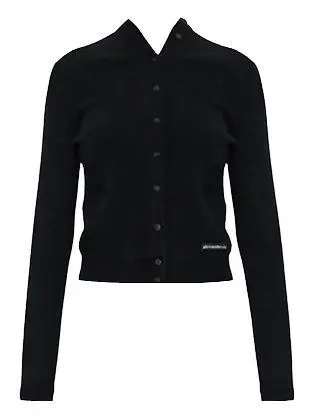 Alexander Wang Knit Button-up Cardigan With Logo - Black