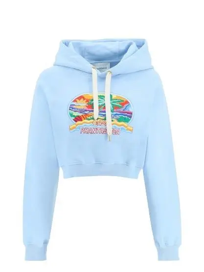Casablanca Casa Phantastica Embroidered Hoodie - Blue