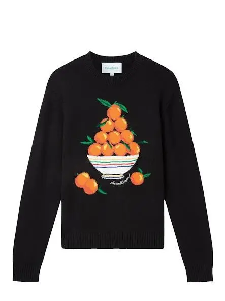 Casablanca Pyramide D'oranges Intarsia Jumper - Black
