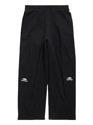 Balenciaga Loose Elastic Waist Sweatpants - Washed Black/white