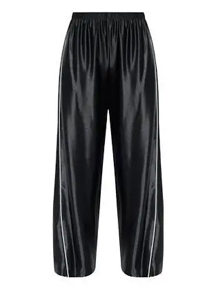 Alexander Wang Reflective Piping Mid-rise Track Pant - Black