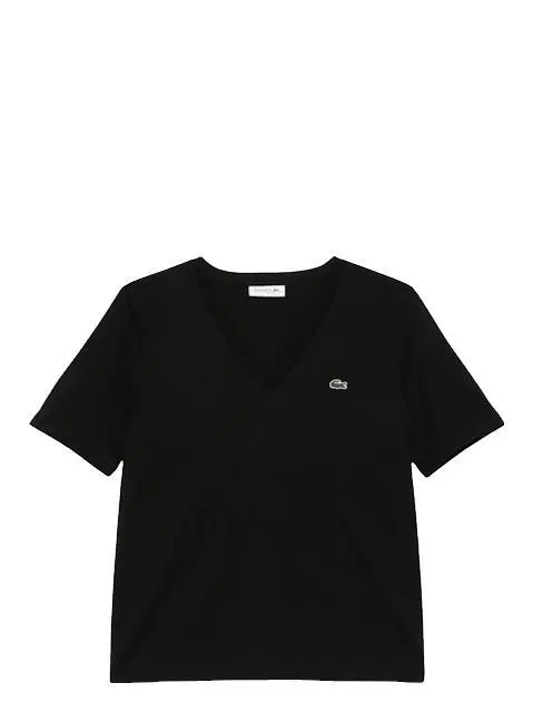 Lacoste Relaxed Fit Soft Cotton V-neck T-shirt - Black