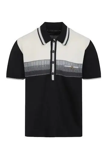 Amiri Ma Striped Polo Shirt - Black