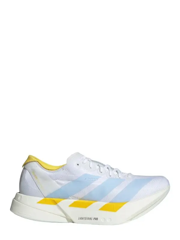 Adidas Adizero Adios Pro 4 - Cloud White/glow Blue/yellow