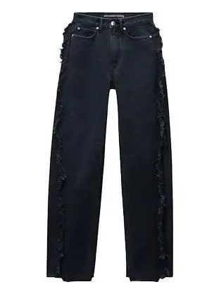 Alexander Wang Float Uneven Side Seam Jeans - Faded Black