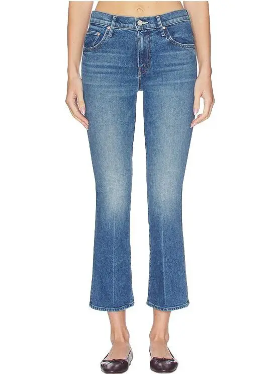 MOTHER Petite Insider Ankle Jeans - Blue