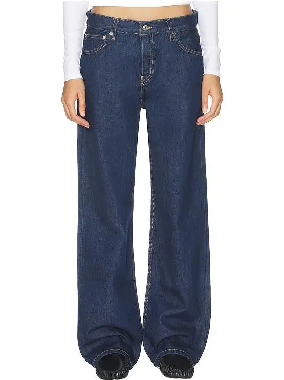 EB DENIM Mid Rise Baggy Jeans - Blue