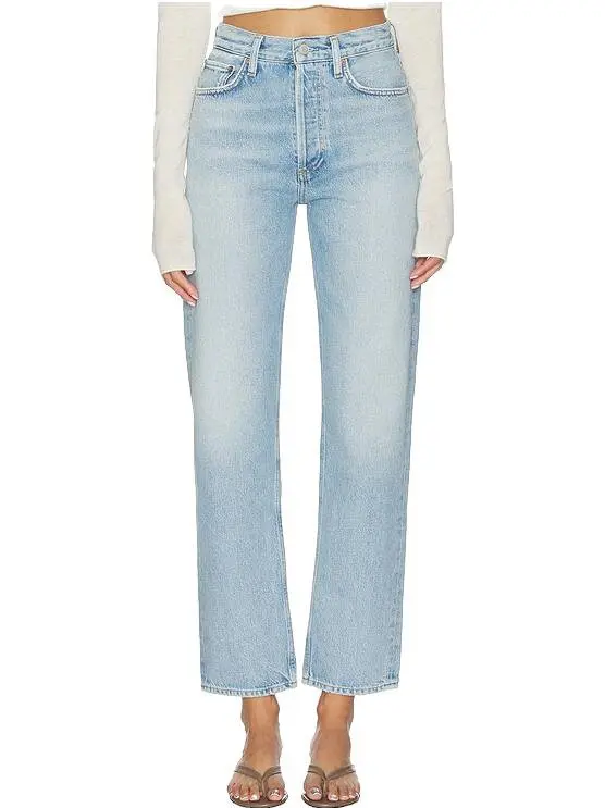 AGOLDE 90's Pinch Waist High Rise Straight Jeans - Blue