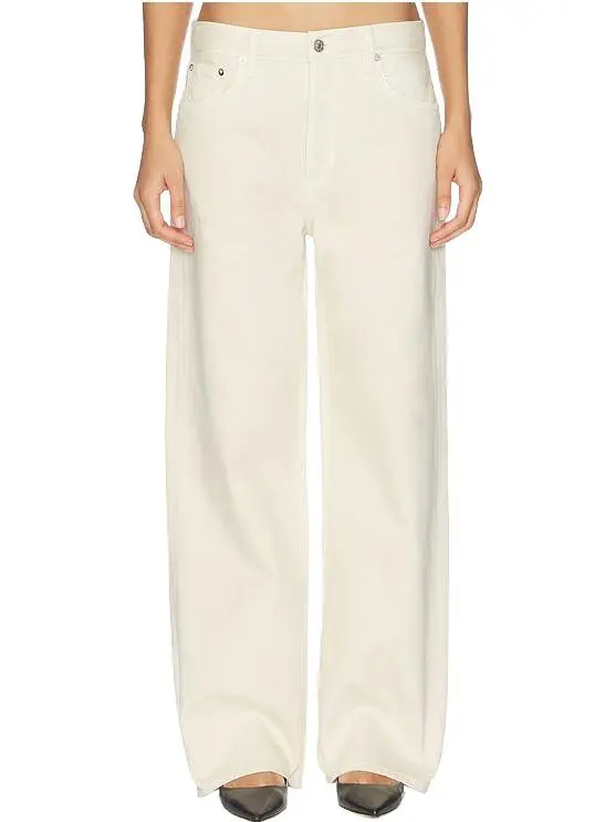 AGOLDE Low Slung Baggy Jeans - Beige