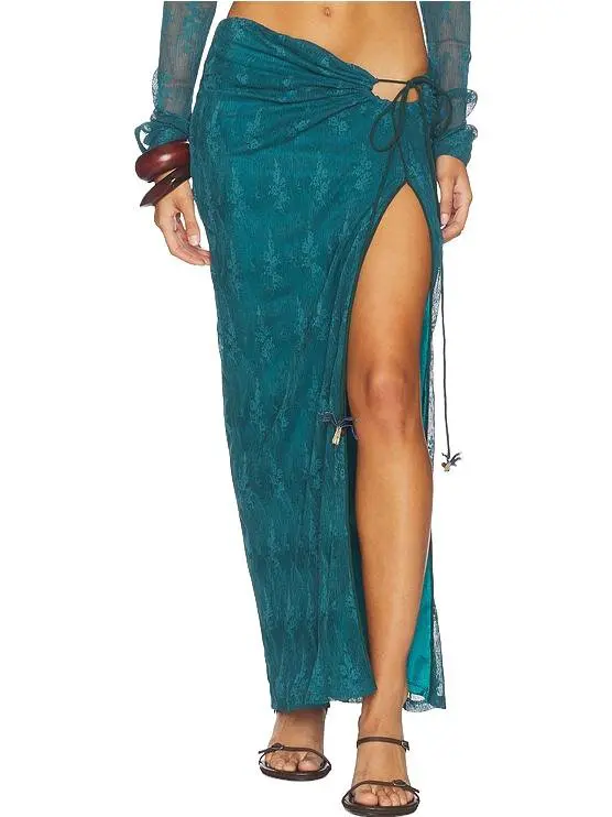 Azulu Frankie Lace Skirt - Teal