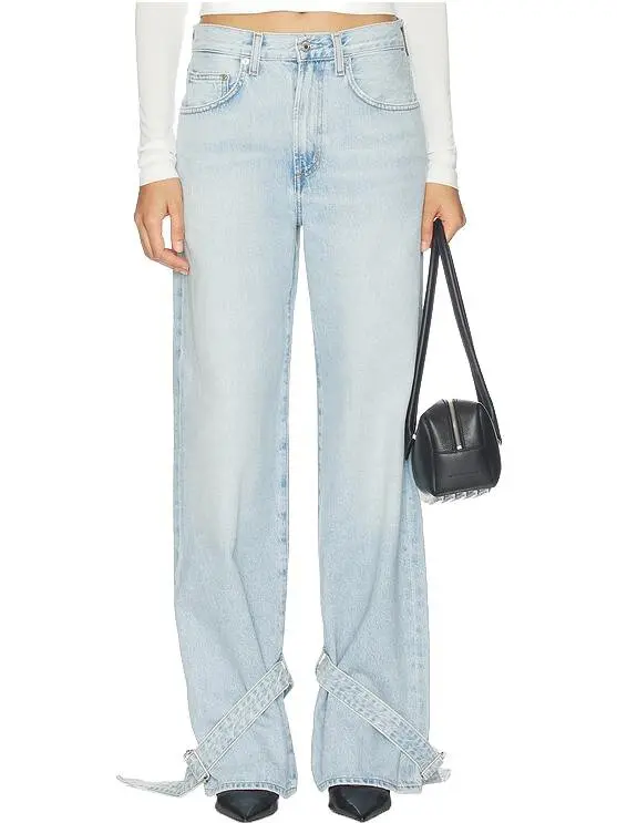 AGOLDE Cinched Hem Loose Taper Jeans - Blue