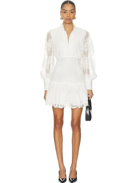 Bardot Olessia Lace Mini Dress - White