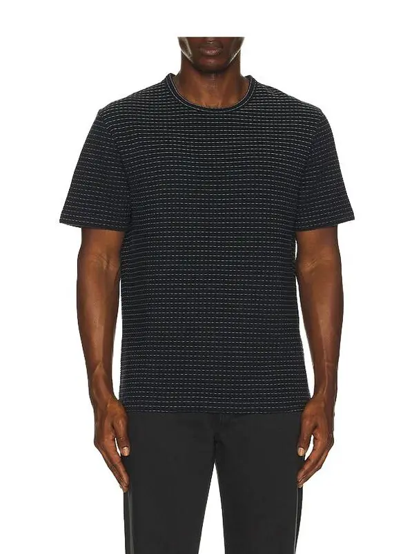FRAME Jacquard Stripe Tee In . Also - Blue