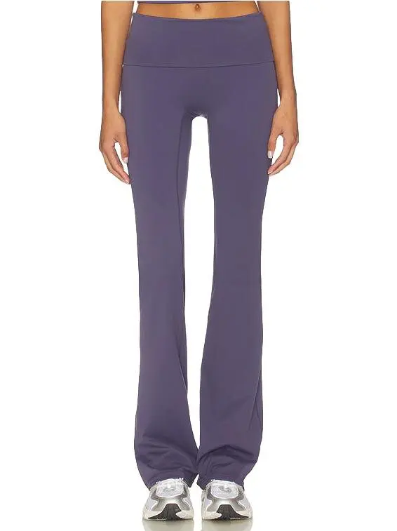 GOLD HINGE Essentials Foldover Flare Pant - Navy