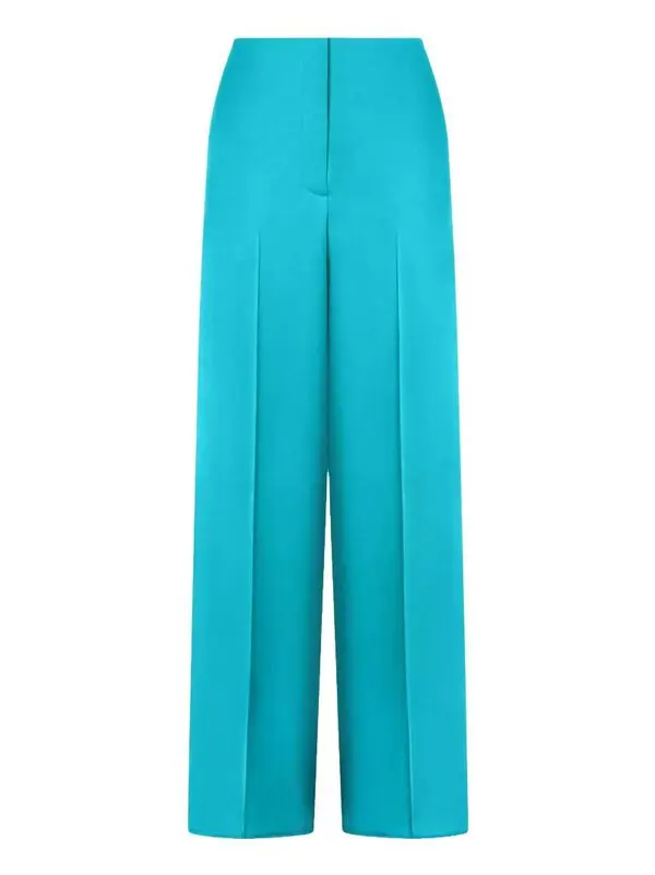 Pinko Wide-leg Satin Trousers - Green