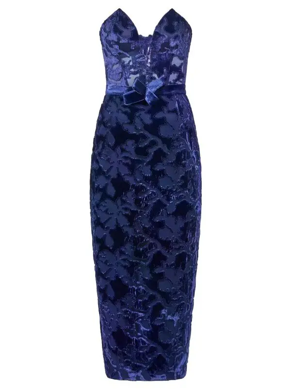 ARAFTU Floral Bow Dress - Blue