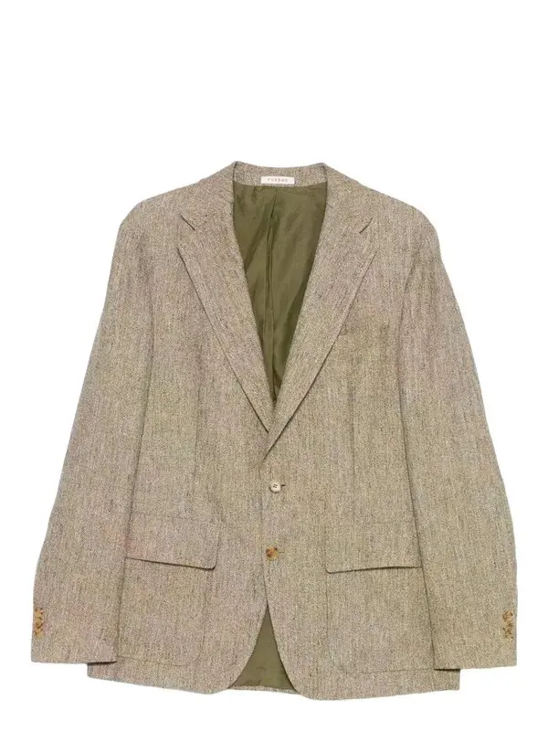 FURSAC Single-breasted Notched-lapel Blazer - Brown