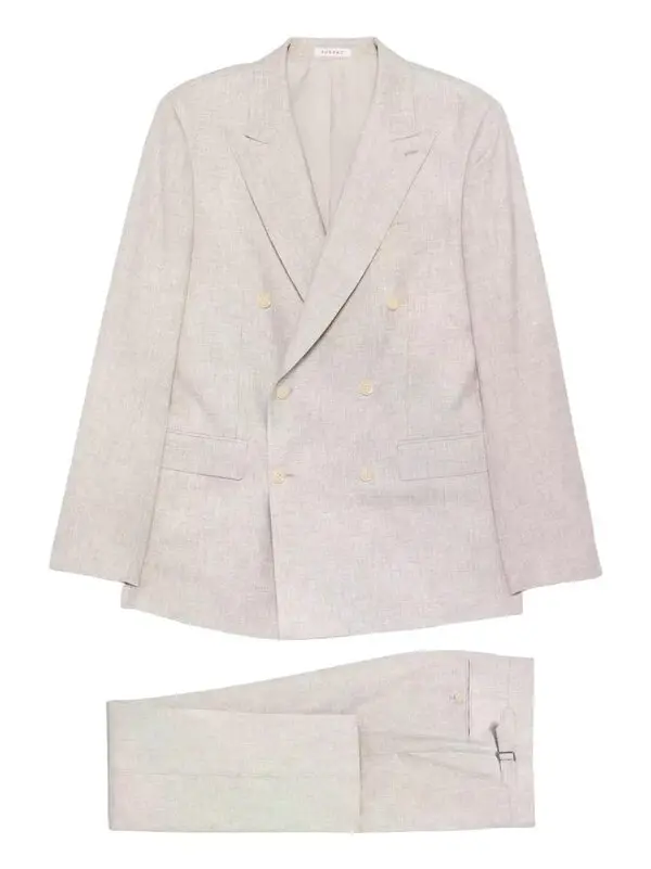 FURSAC Buttoned Double-breasted Suit - Neutrals