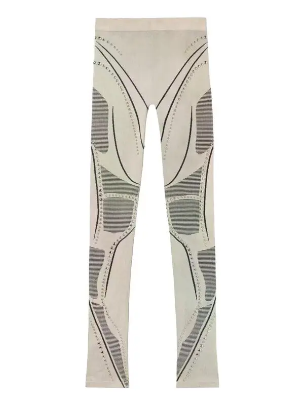 Off-White Studded Seamless Race Leggings - Neutrals