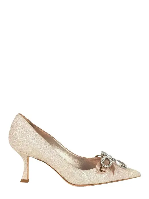 JIMMY CHOO Auria Crystal-embellished Pumps - Gold