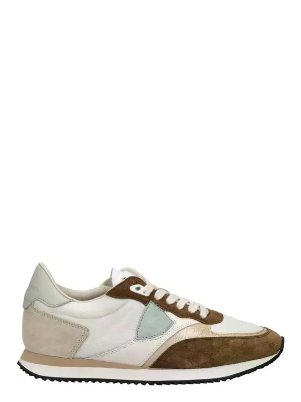 Philippe Model Blville Suede-panel Sneakers - White