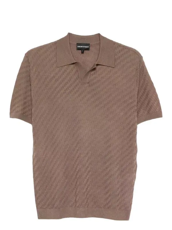 Emporio Armani Short-sleeve Polo Shirt - Brown