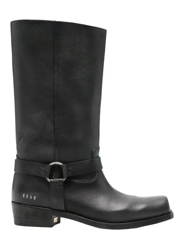 GOLDEN GOOSE Biker Square Boots - Black