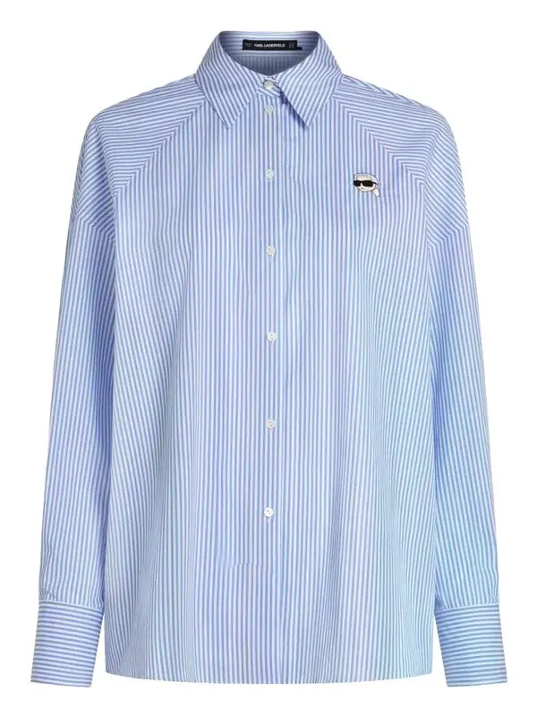Karl Lagerfeld Ikon Stripe-pattern Shirt - White