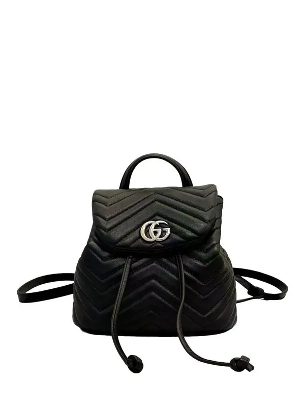 Gucci Gg Marmont Quilted Mini Backpack - Black