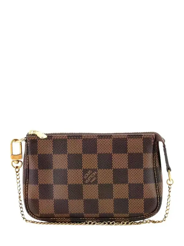 LOUIS VUITTON Damier Pochette Accessoires Mini Clutch - Brown