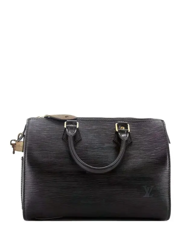 LOUIS VUITTON Speedy Handbag Epi Leather 25 - Black