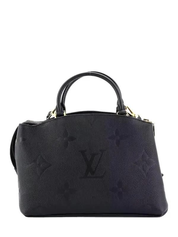 LOUIS VUITTON Petit Palais Handbag Monogram Empreinte Giant Satchel - Black