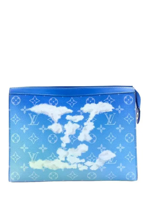 LOUIS VUITTON Pochette Voyage Limited Edition Monogram Clouds Mm - Blue