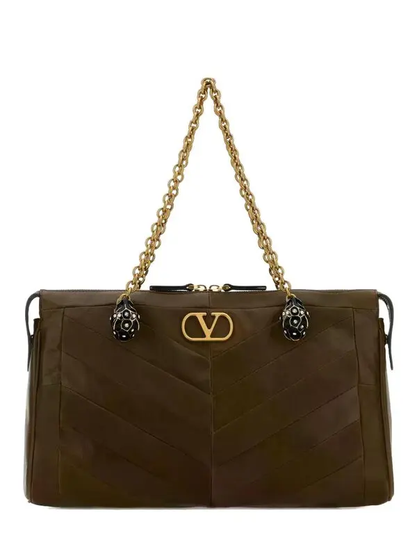 Valentino Garavani Panthea V-logo Tote - Brown